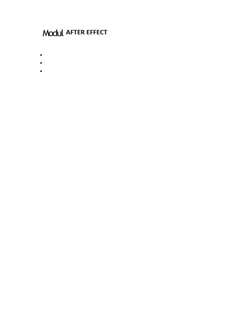 Modul after effect | PDF