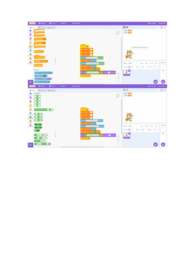 Actividades Basicas Scratch | PDF