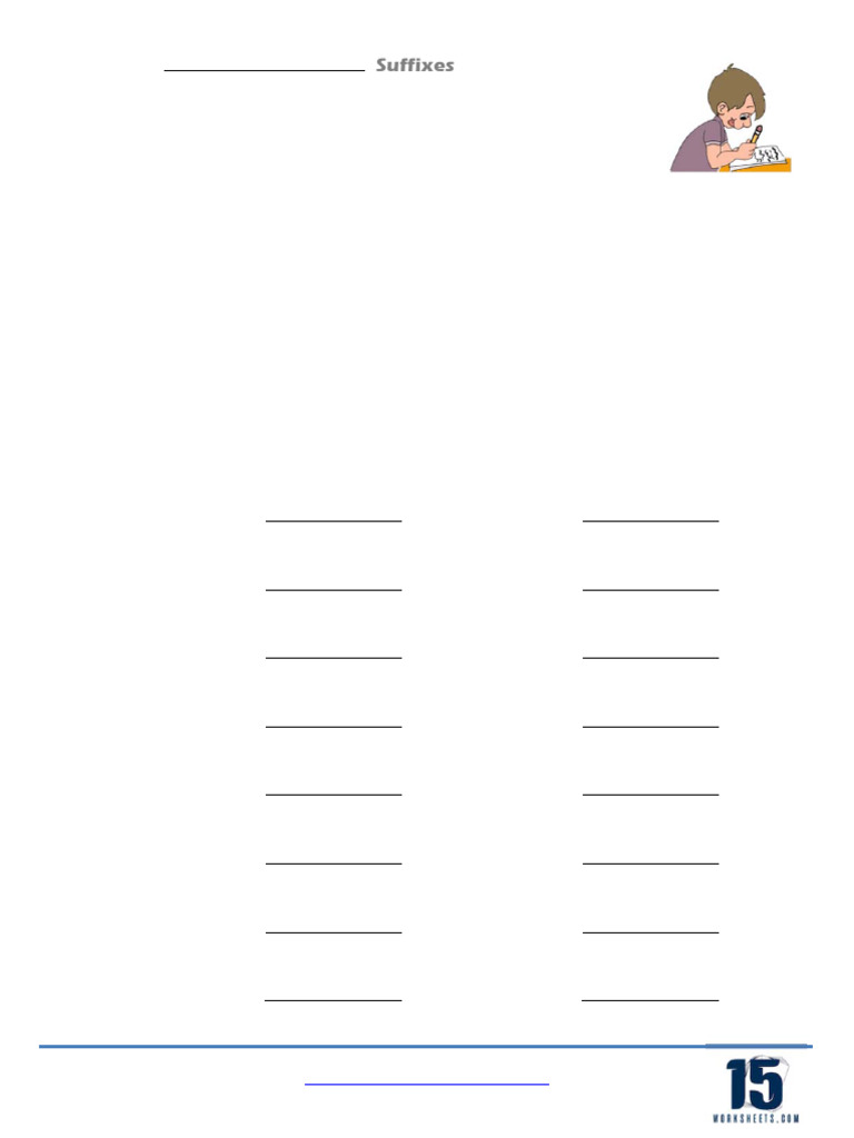 DIRECTIONS: Add The Suffix "-Er" To Each of The Following Words | PDF