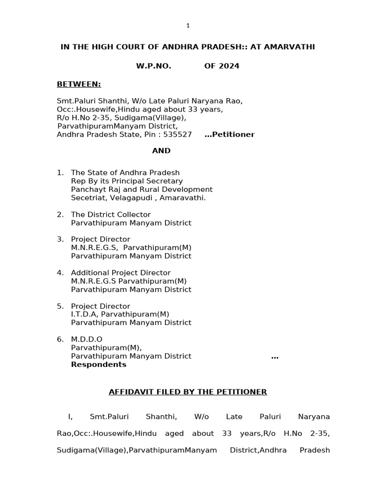 Palluri Shanthi WP of 2023 | PDF