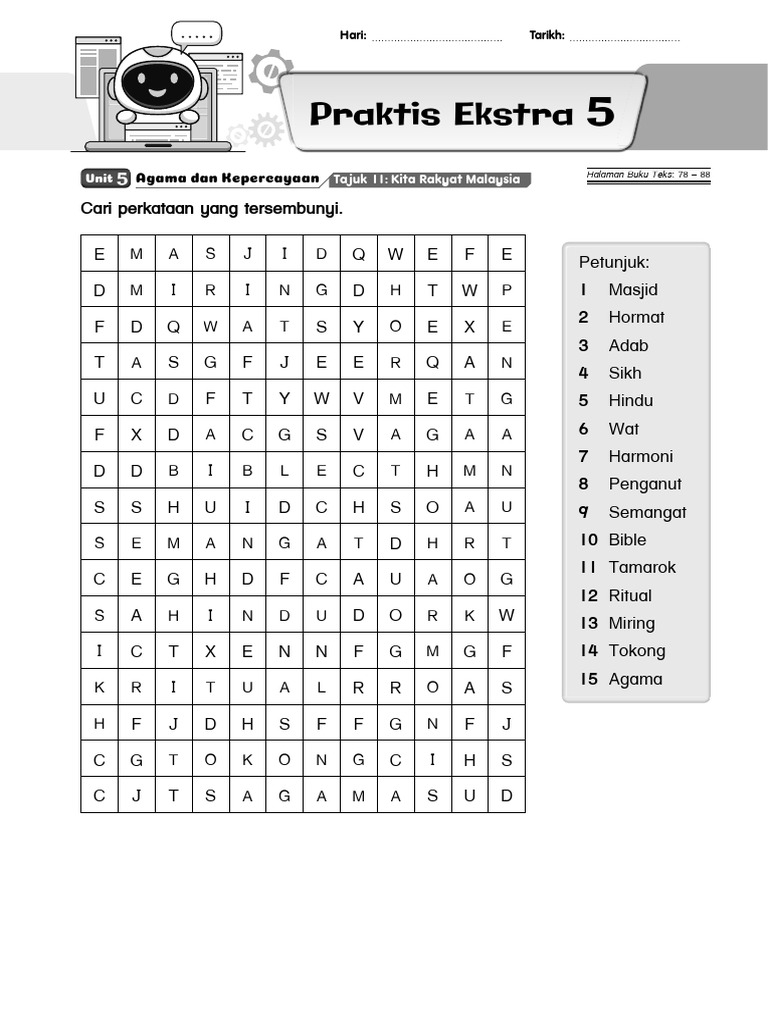 Sejarah Tahun 6 - Praktis Ekstra (Unit 5) | PDF