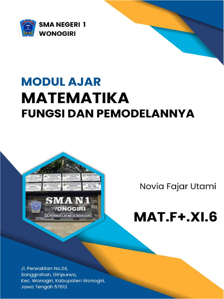 Modul Ajar Fungsi Dan Pemodelan | PDF