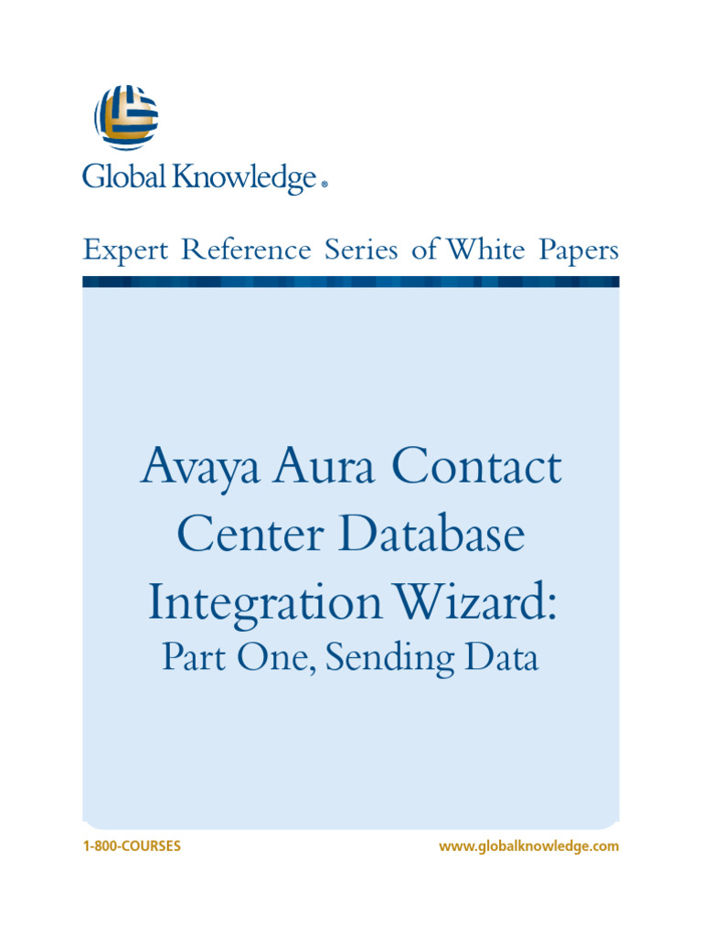 Avaya Aura Contact Center Database Integration Wizard | PDF