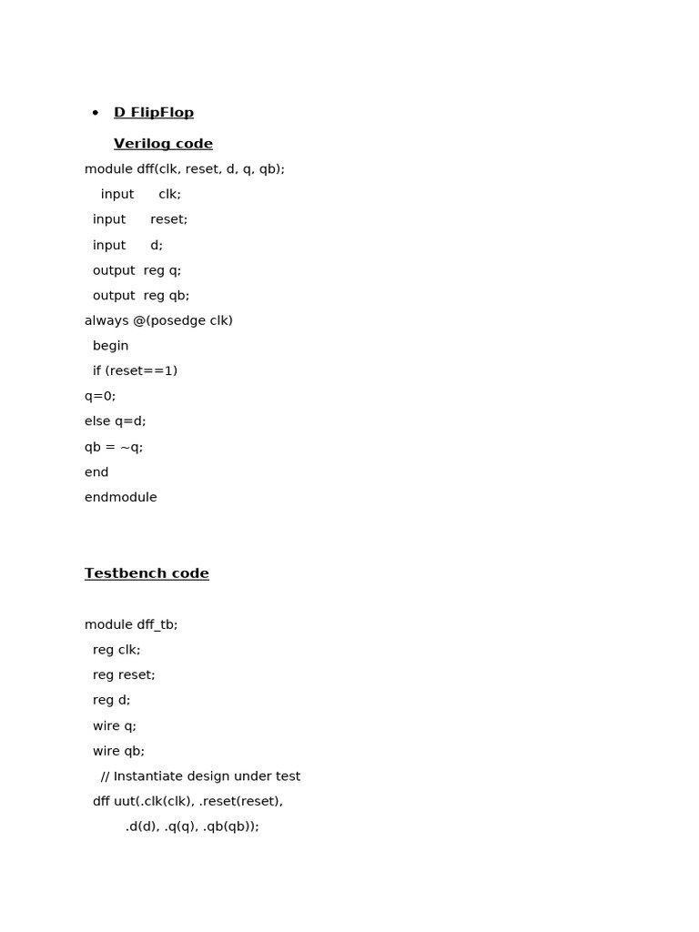 VLSI Lab Programs | PDF