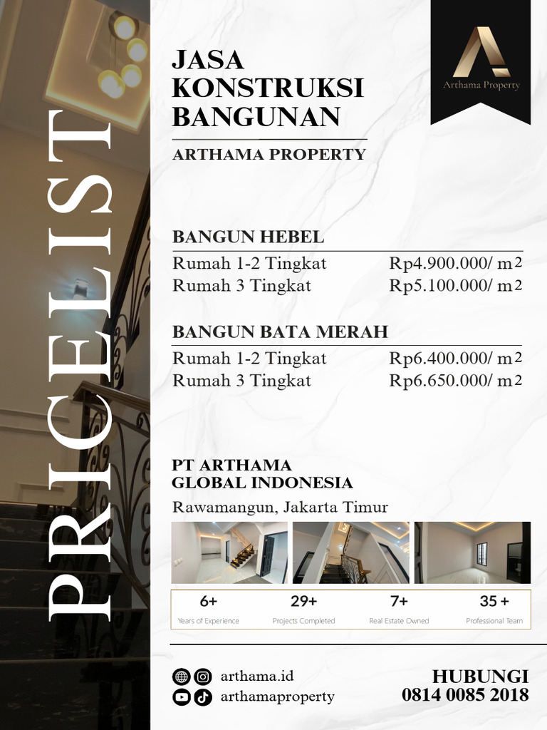 Pricelist Jasa Konstruksi Dan Desain Arthama Pdf