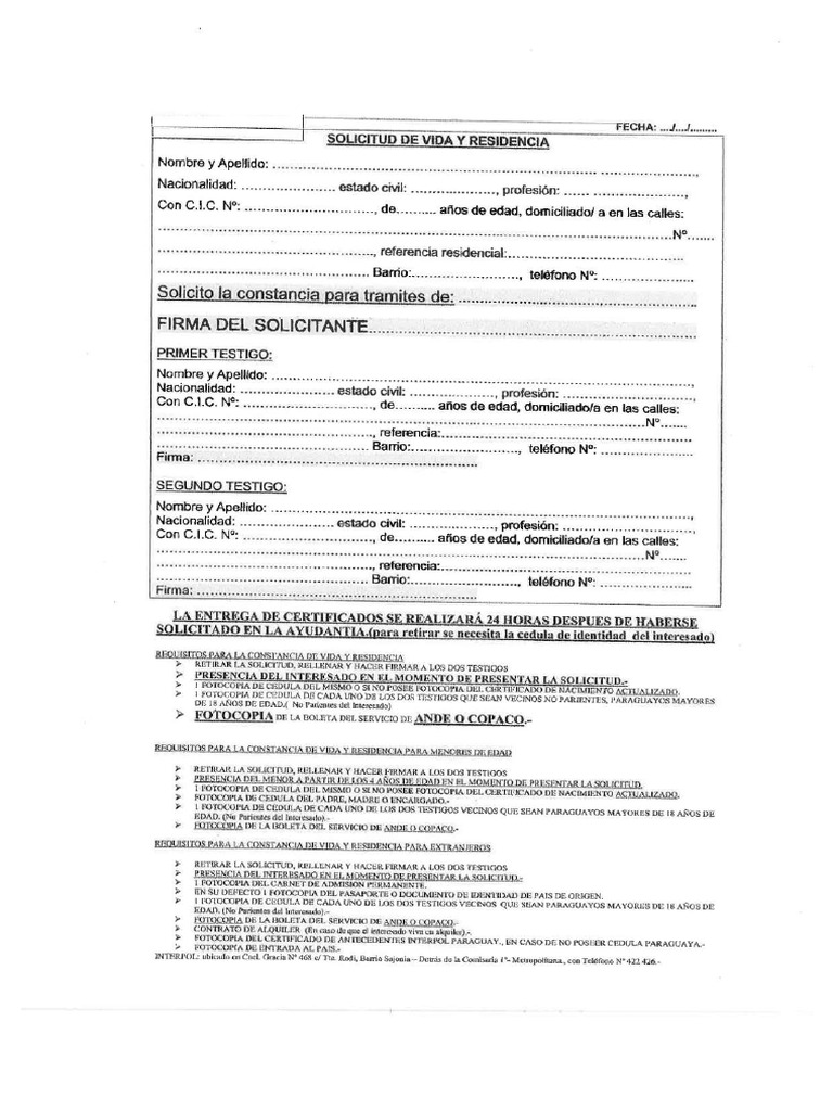 Ejemplo Formulario de Solicitud de Vida y Residencia Convertido Compressed | PDF