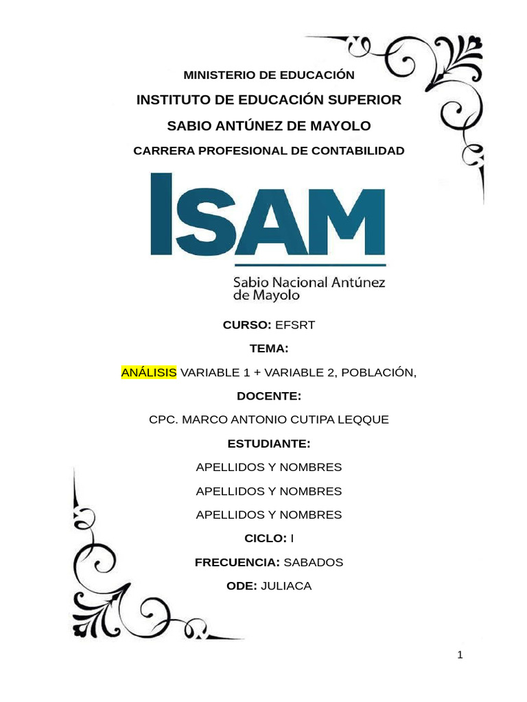 Esquema Isam Juliaca | PDF