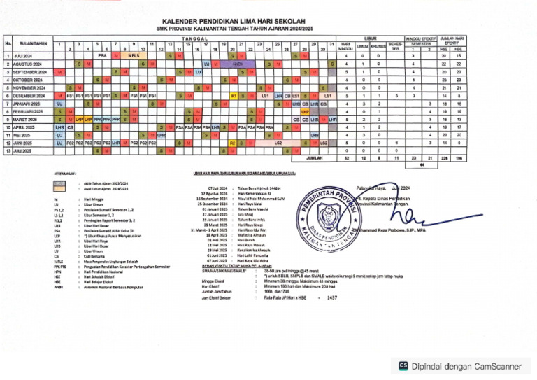 Kaldik 2024 2025 Kalteng - 1 | PDF
