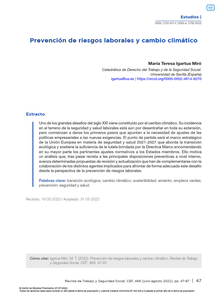 prevencion de riesgos laborales | PDF