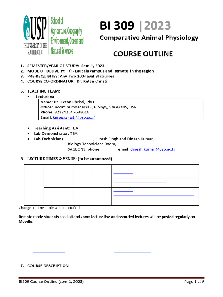 BI309 CO S1-2023-Revised (Ketan) | PDF