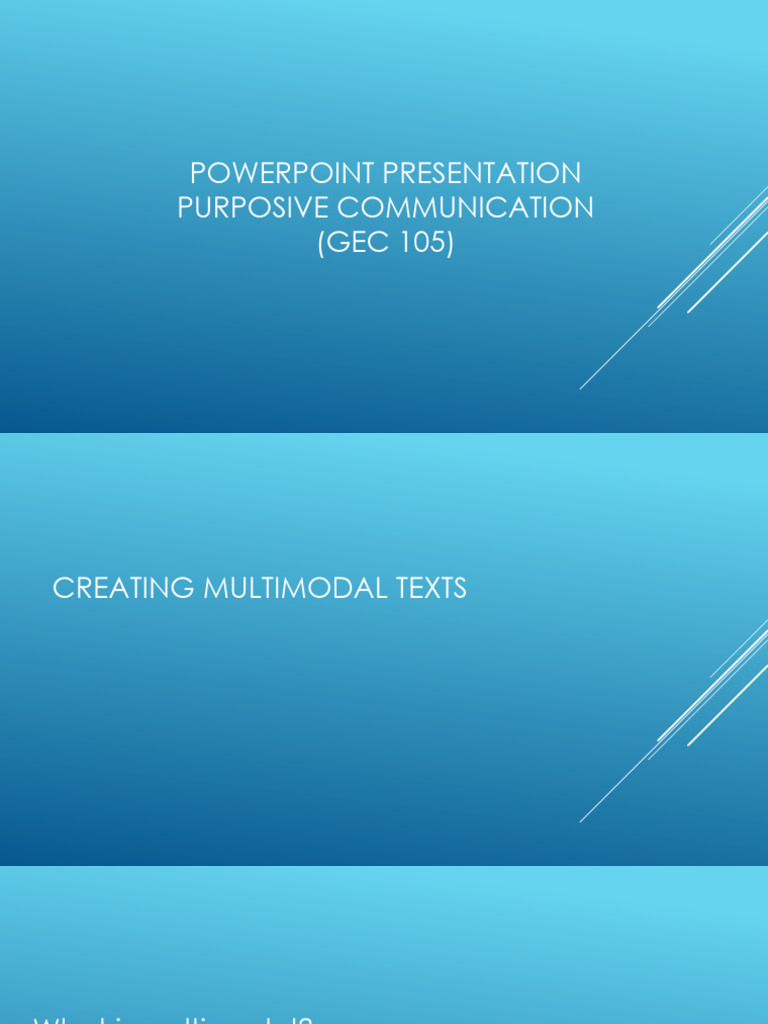 Multimodal-Texts | PDF | Human Communication | Social Science