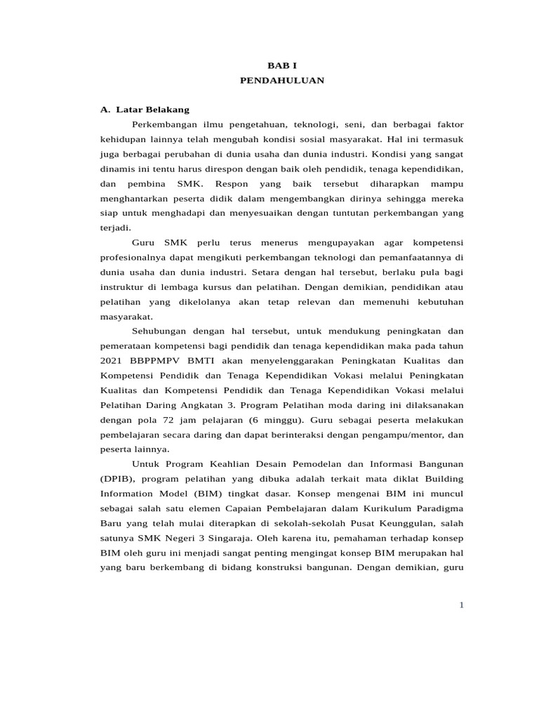 Laporan Pengembangan Diri Bim | PDF