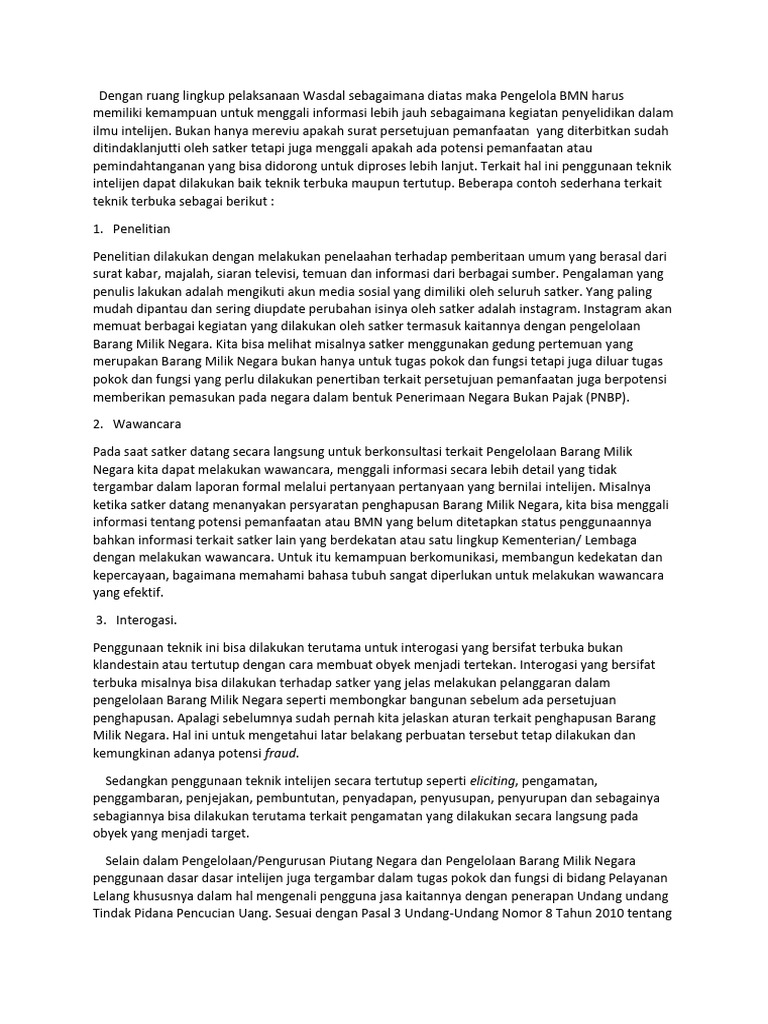 Ruang Lingkup Intelijen | PDF