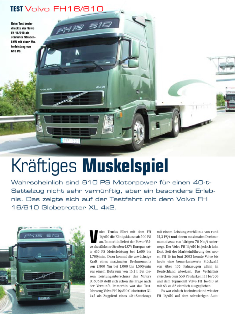 Volvo fh16 610 | PDF