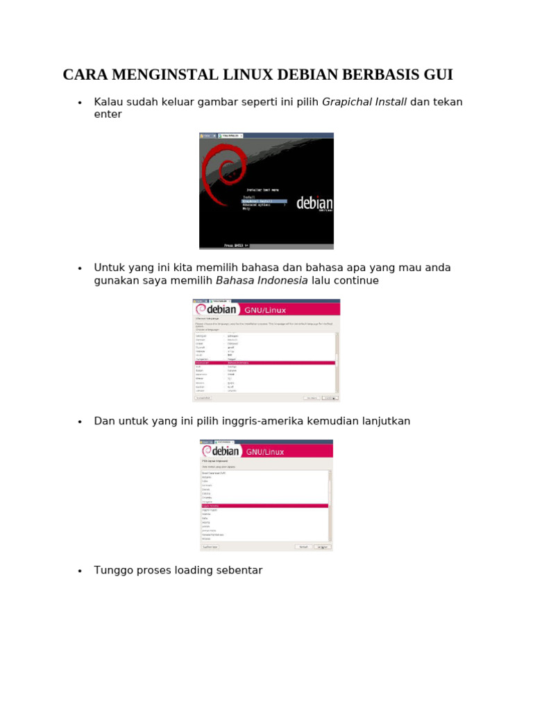 Instal Debian Brbasis Gui | PDF