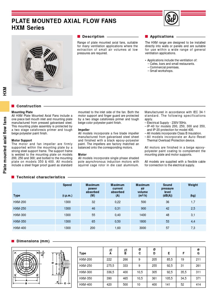 HXM | PDF | Mechanical Fan | Electromagnetism
