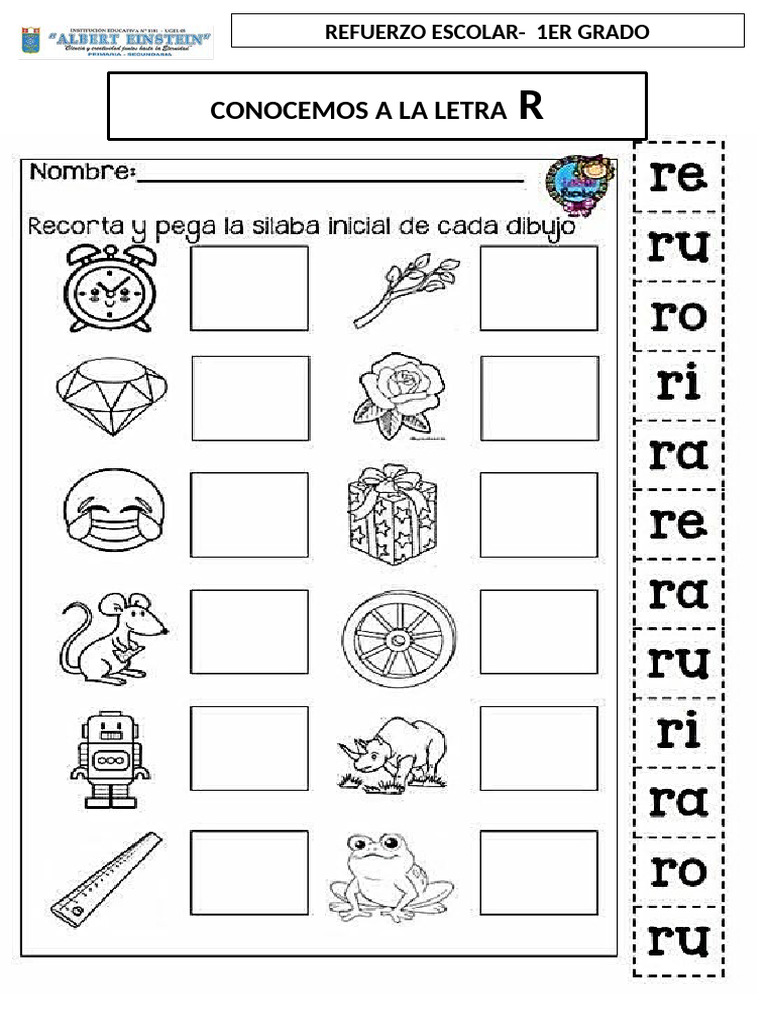 Refuerzo La Letra R | PDF