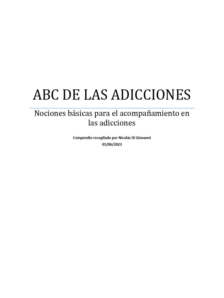 ABC DE ADICCIONES | PDF