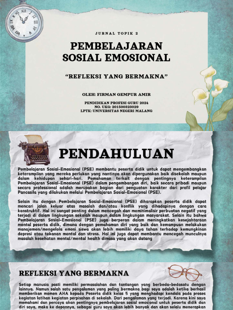 Jurnal Modul 2 Pembelajaran Sosial Emosional | PDF