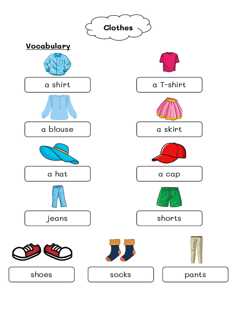 Clothes Worksheet | PDF