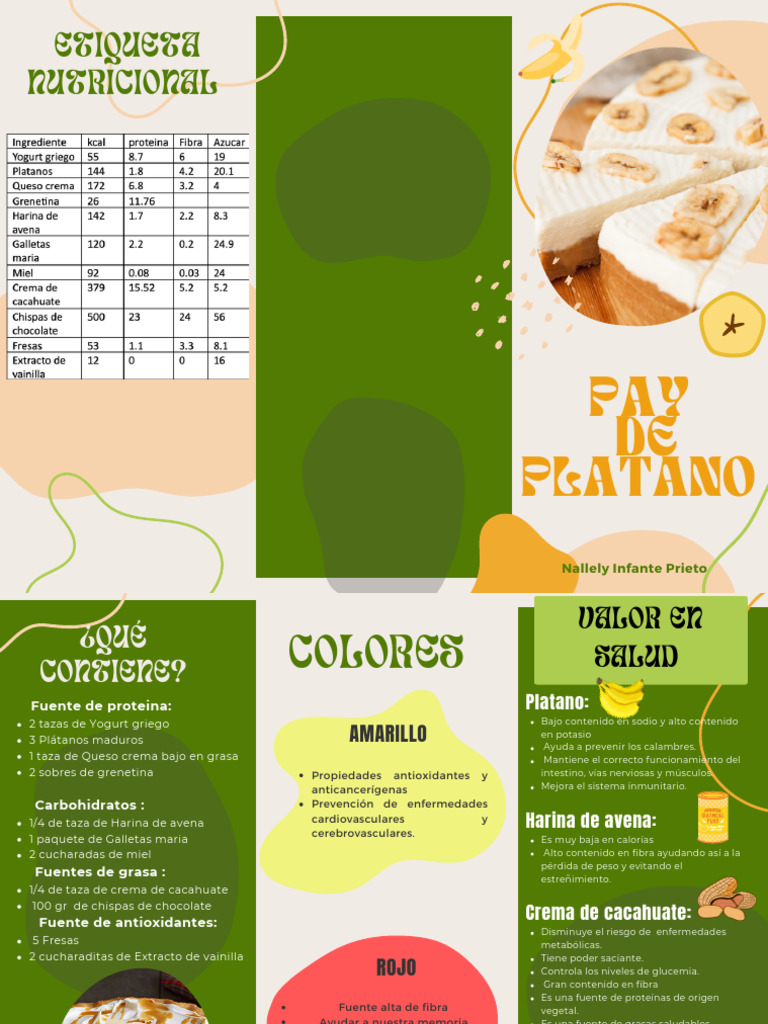Folleto Tríptico Comida Saludable Orgánico Natural Naranja y Verde | PDF