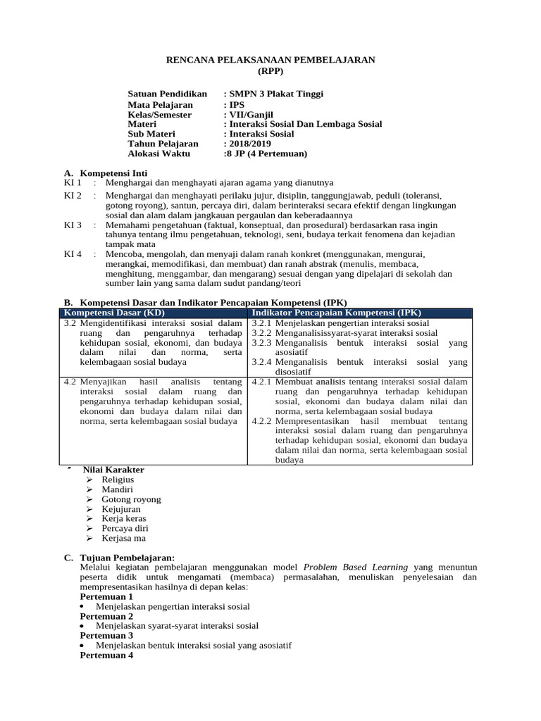 RPP 2 Revisi Sub 1 | PDF
