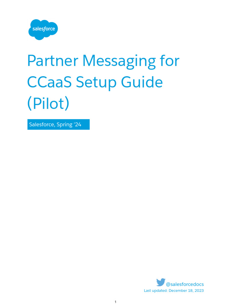 248 Partner Messaging For CCaaS Setup Guide (Pilot) - Google Docs | PDF