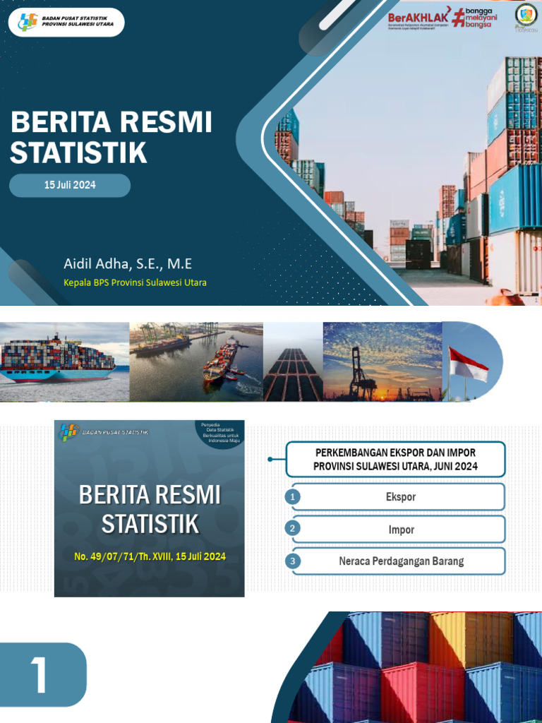 Bahan Tayang BRS Eksim Rilis 15 Juli 2024 - Edit | PDF