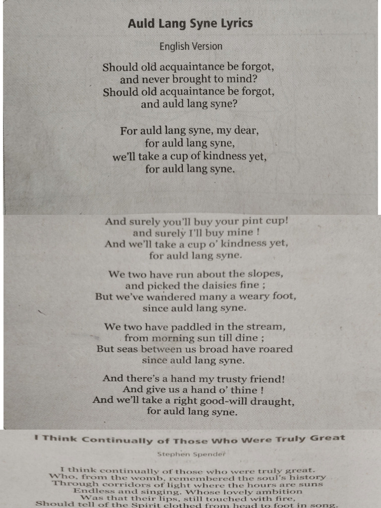Auld Lang Syne | PDF