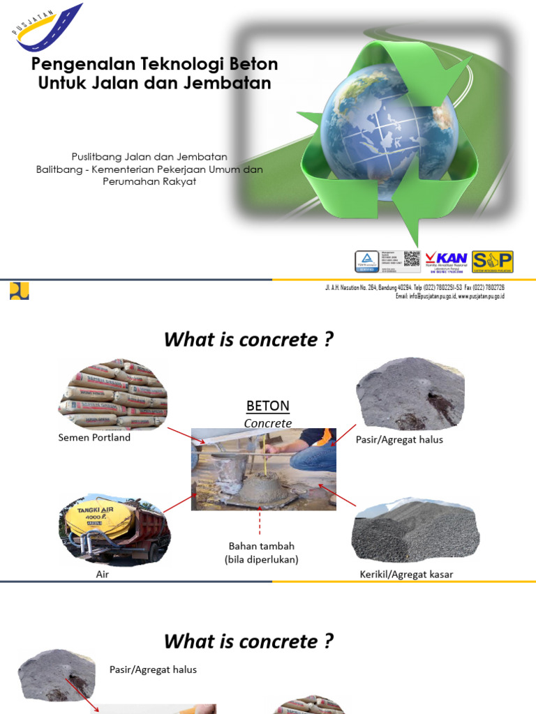 Bahan Tayang BimTek Teknologi Beton | PDF