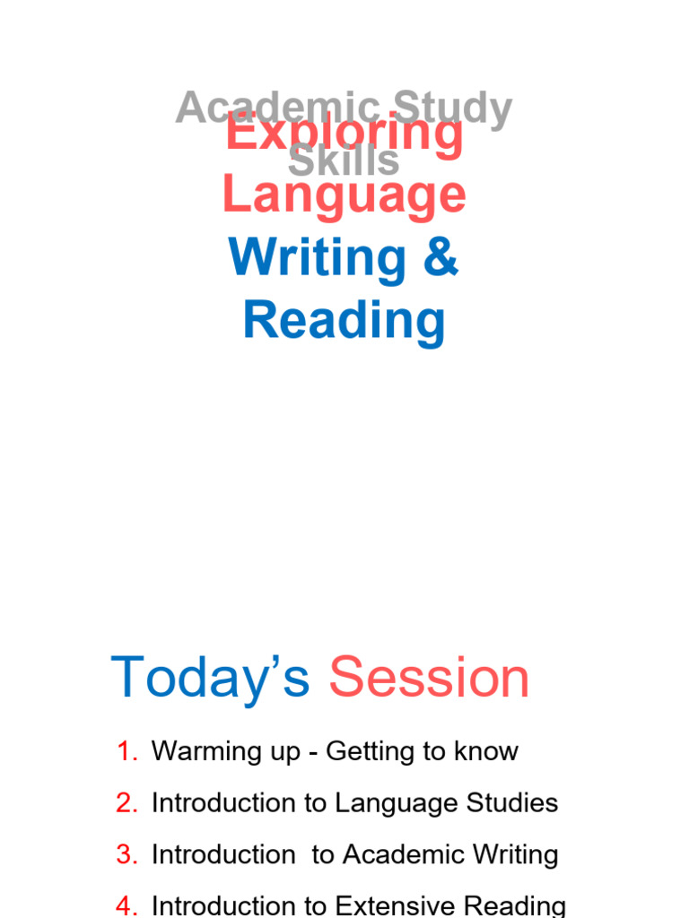 Study Skills - Writing - Reading | PDF