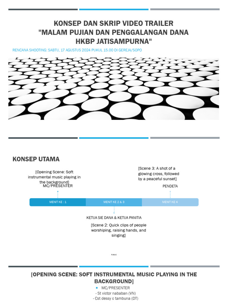 Konsep Dan Skrip Video Trailer Malam Puji-Pujian | PDF