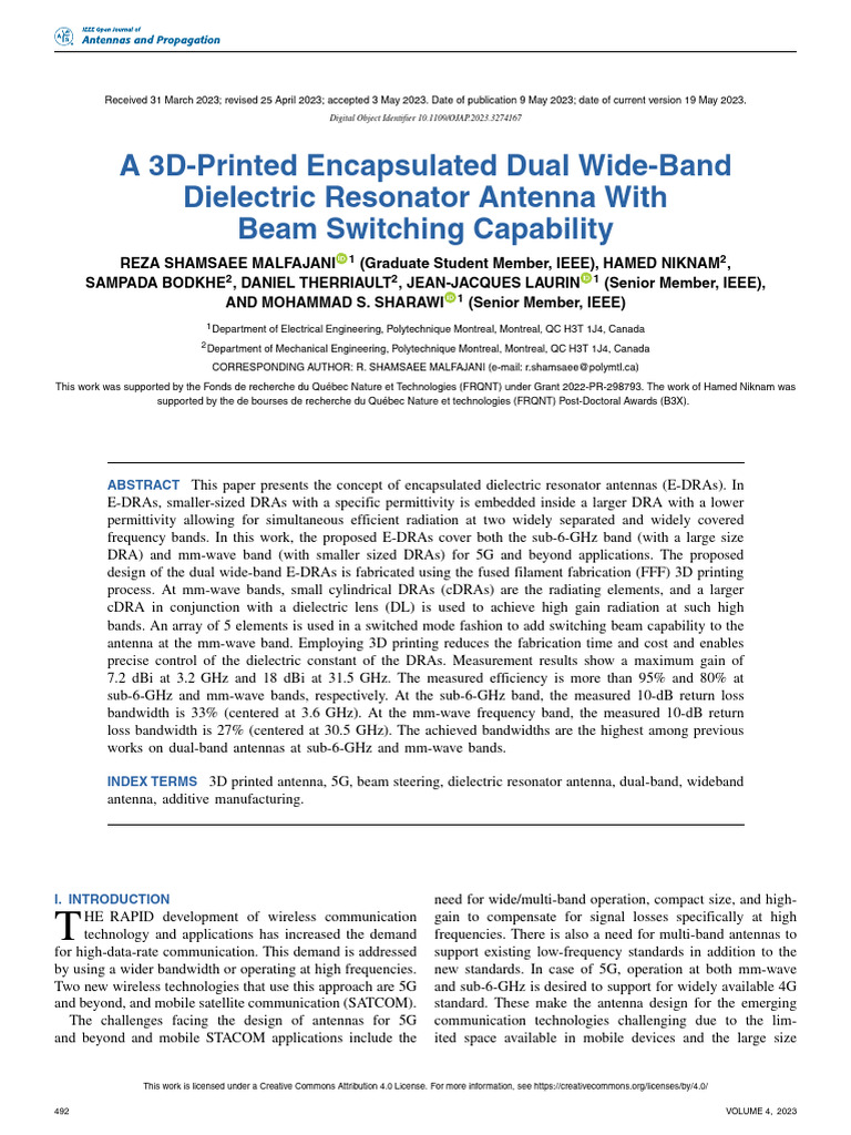 A 3D-Printed Encapsulated Dual Wide-Band Dielectric Resonator Antenna ...
