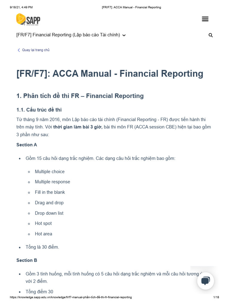 (FR - F7) - ACCA Manual - Financial Reporting | PDF