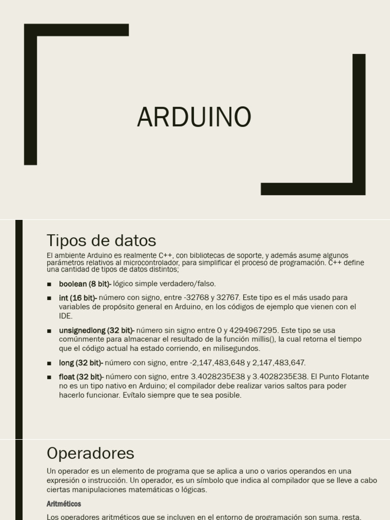 Conceptos Básicos de Arduino | PDF