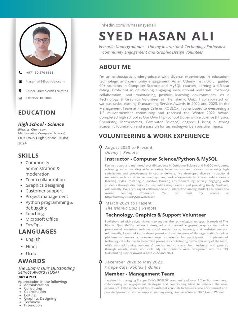 Resume - Syed Hasan | PDF