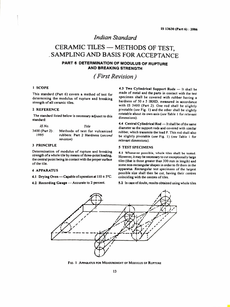 Determination of Modulus of Rupture and Breaking Strength | PDF