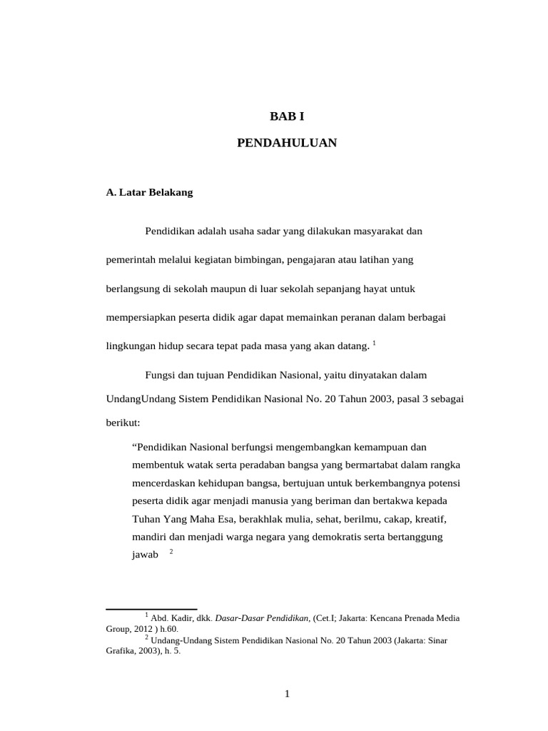 BAB 1 Baru | PDF