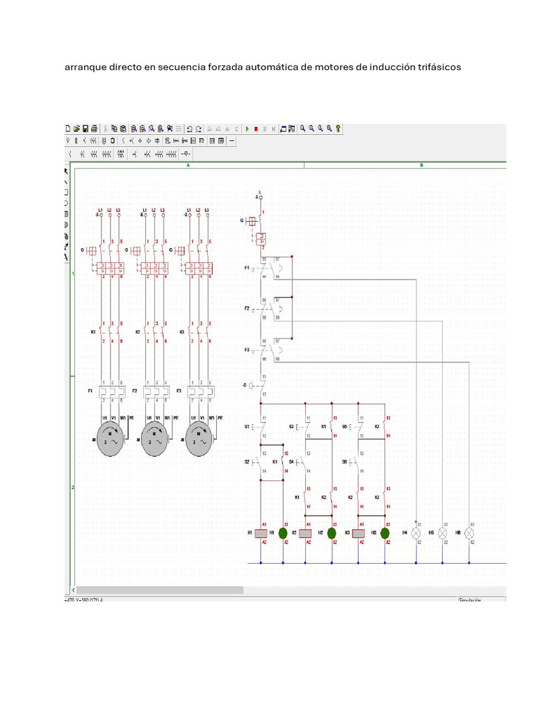 Arranque Directo en Secuencia Forzada Automática de Motores de Inducción Trifásicos | PDF