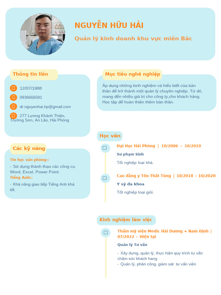 NGUYEN HUU HAI TopCV - VN 190722.00954 | PDF