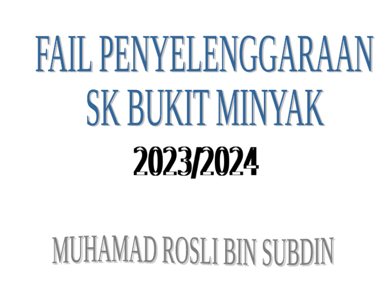Muka Depan Fail Selenggara | PDF