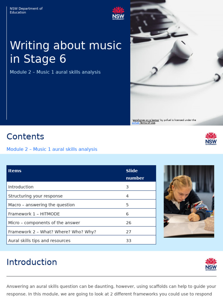 Creative Arts s6 Music 1 Writing About Music m2 Music 1 Aural Skills Analysis | PDF