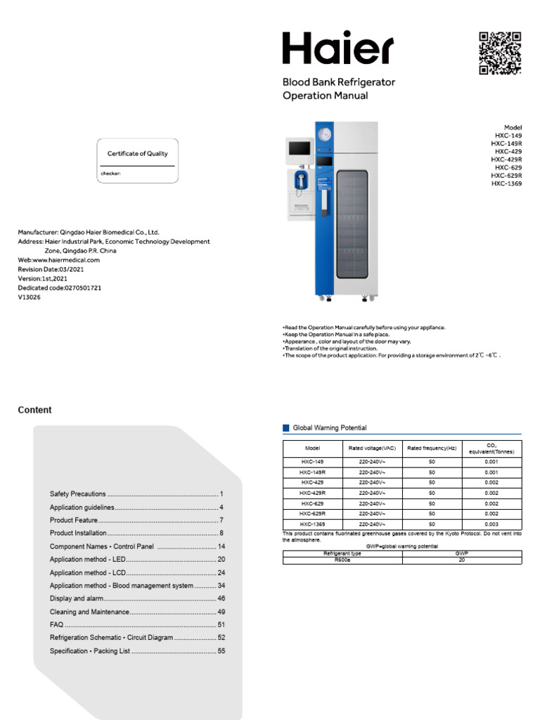 HYC-610 Operation Manual | PDF