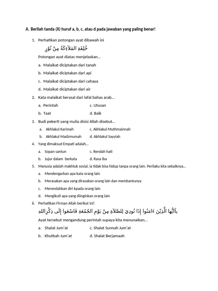 Soal UTS SMT Genap 2019-2020 | PDF