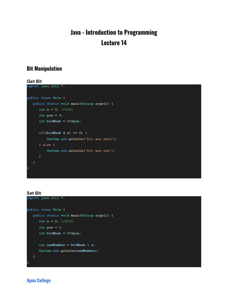 Java Lecture 14 Pdf