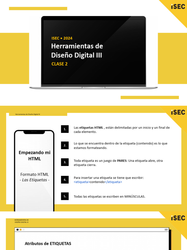 Programacion HTML - Etiquetas | PDF