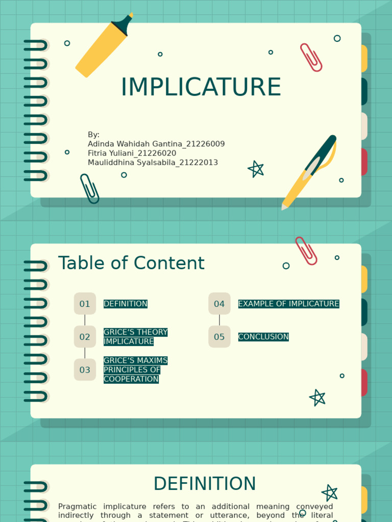 Implicature_pragmatics Presentation 3b | PDF