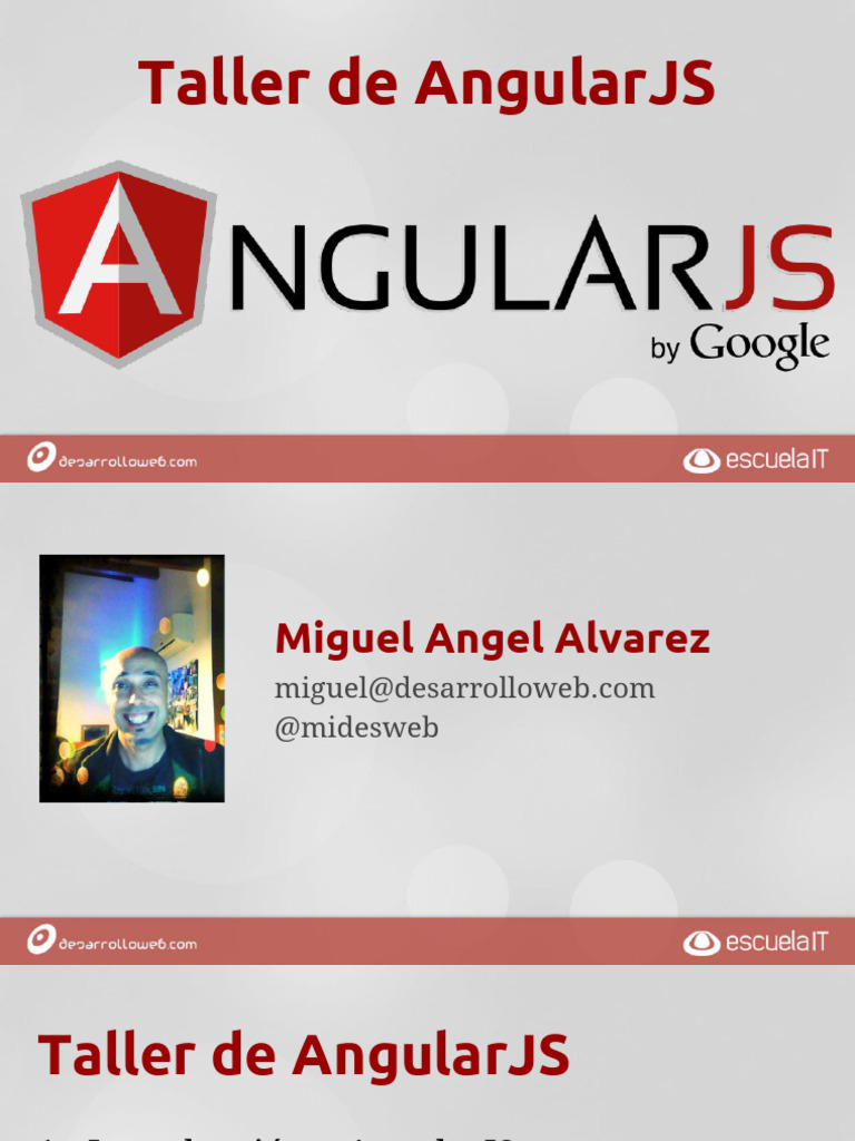 Taller De Angular Pdf Js Angular Negocios