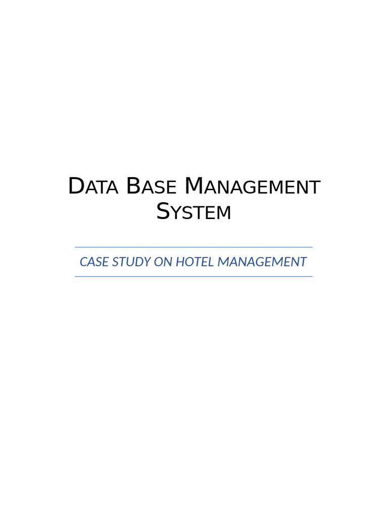 Dbms Casestudy | PDF | Databases | Information Retrieval