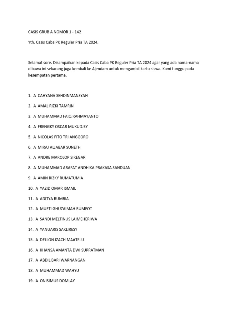 Casis Grub A Nomor 1 - 142 | PDF
